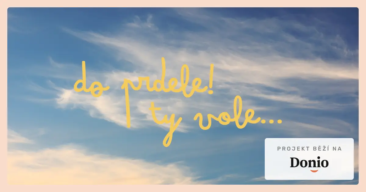 Pomozte nám natočit studentský film „Do prdele! Ty vole...“ | Donio